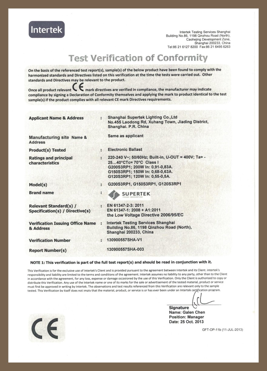 Supertek Lighting Co.,Ltd - supertek